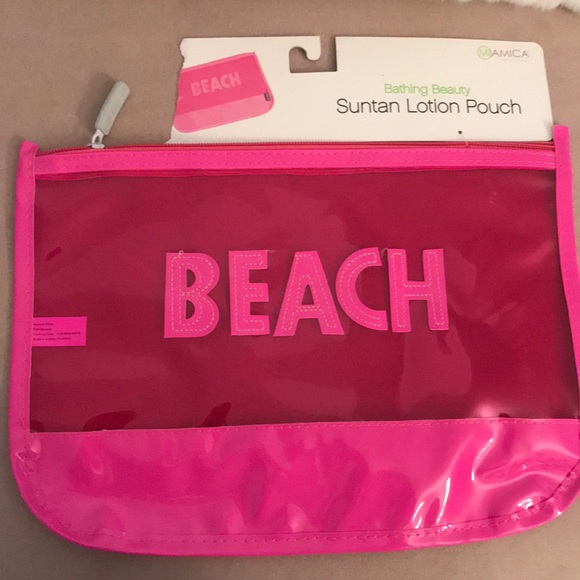 Bags | Hot Pink Beach Pouch | Poshmark